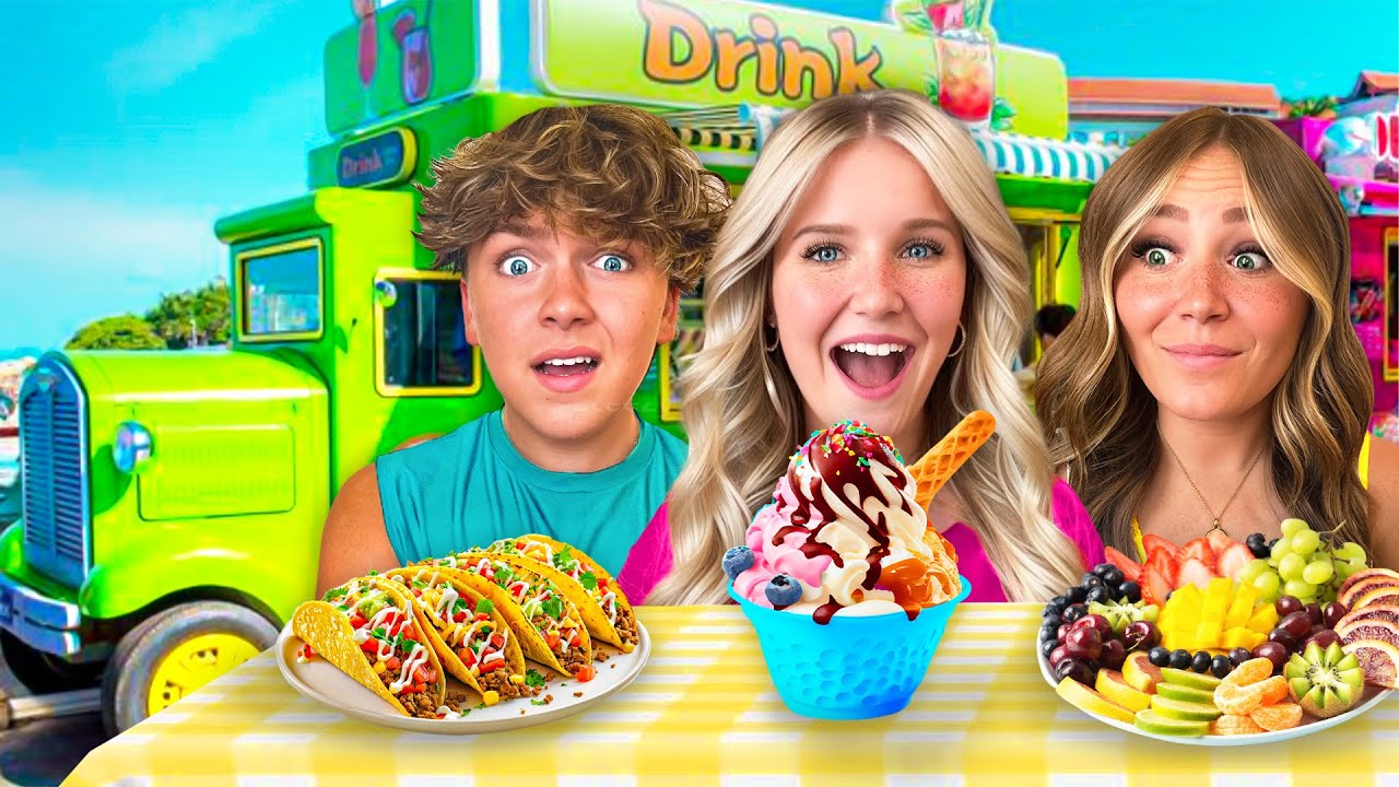 My teens tried every food truck in our city! 🍕🚚