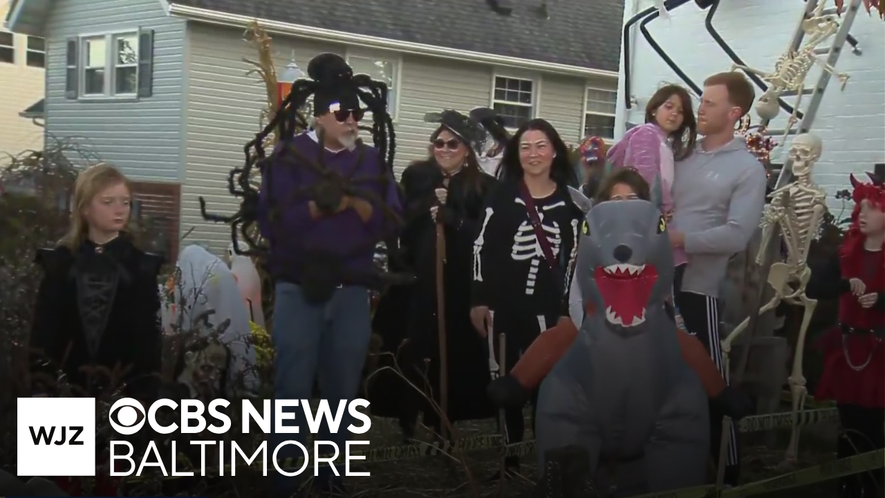 Baltimore County family shows off annual Halloween decorations