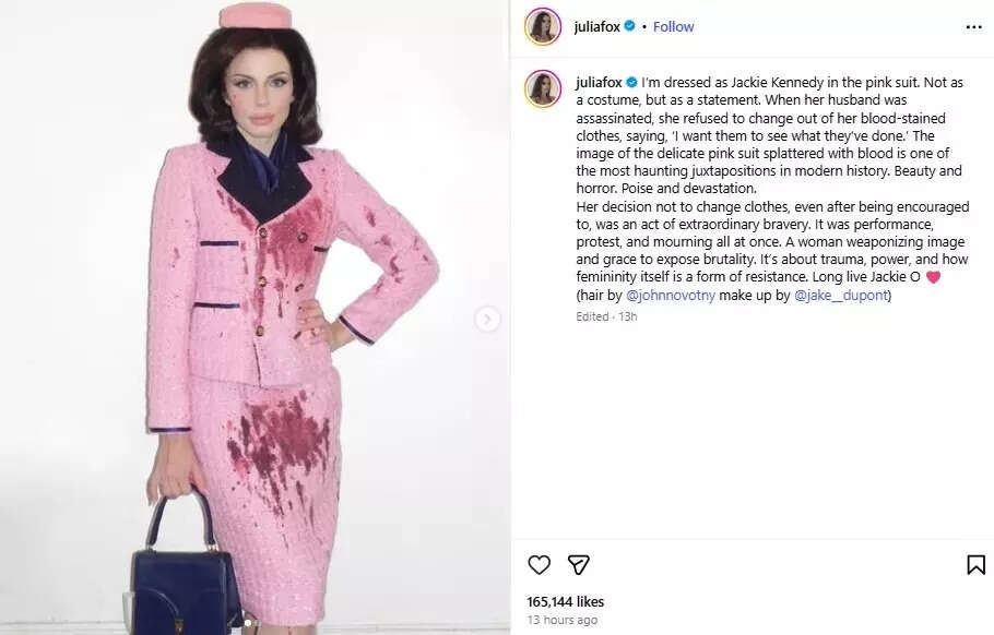 Julia Fox's Jackie Kennedy Halloween outfit triggers mixed reactions ...