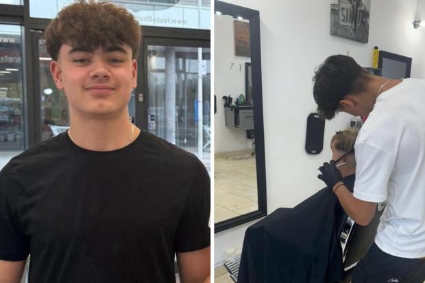 Teenage trainee barber impresses Swindon customers