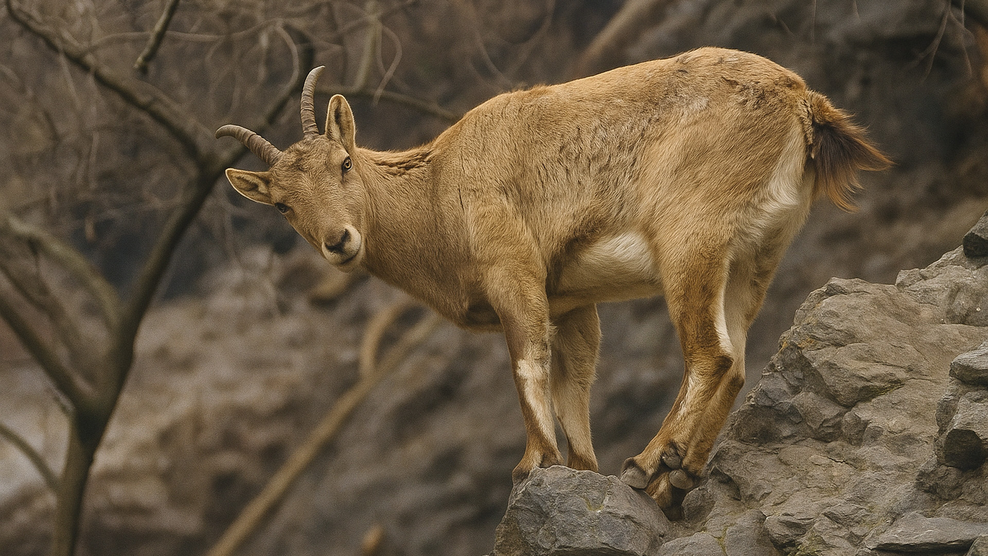 Chamois on the Rocks – Calm and Alert