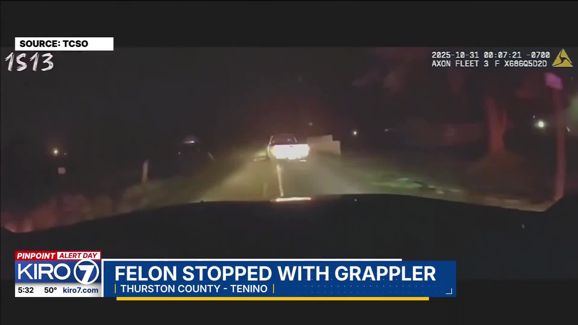 VIDEO: Deputies catch burglar with “grappler” device in Thurston County