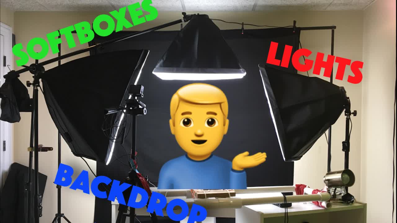 YouTube studio makeover part two: new lighting and black backdrop!