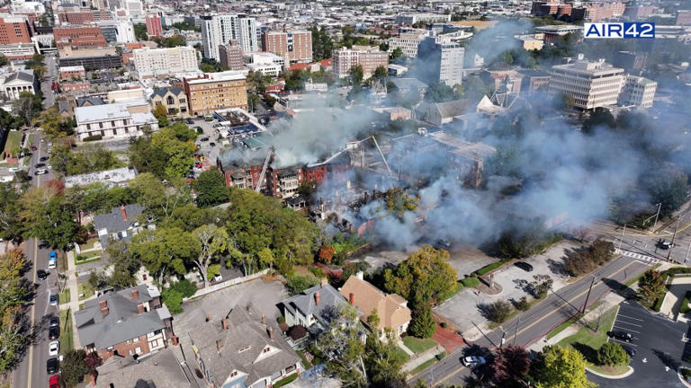 Crews continue to battle Birmingham fire