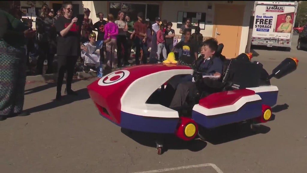 Oakland boy paralyzed by stray bullet receives custom Mario Kart ...