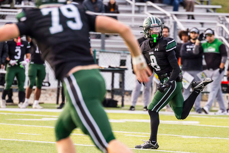 FGR football erupts for 50-point half in playoff opener