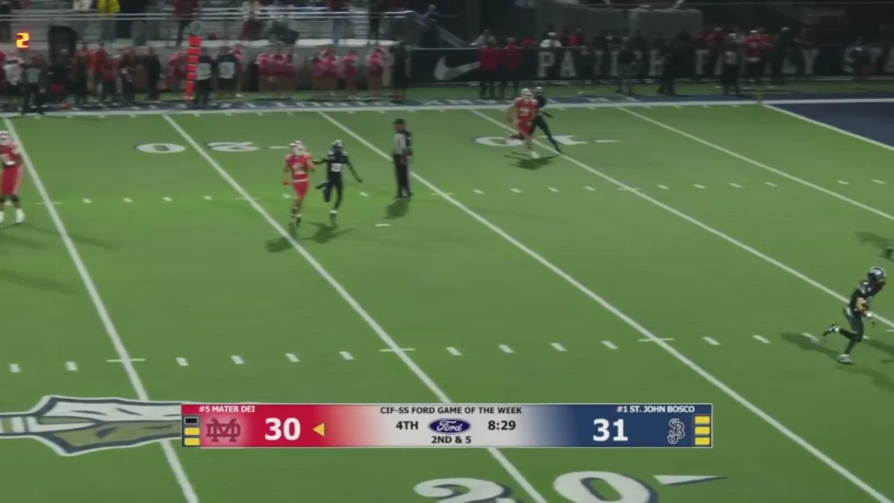 Kayden Dixon's Game Winning TD Catch as Mater Dei Comes Back to Shock ...