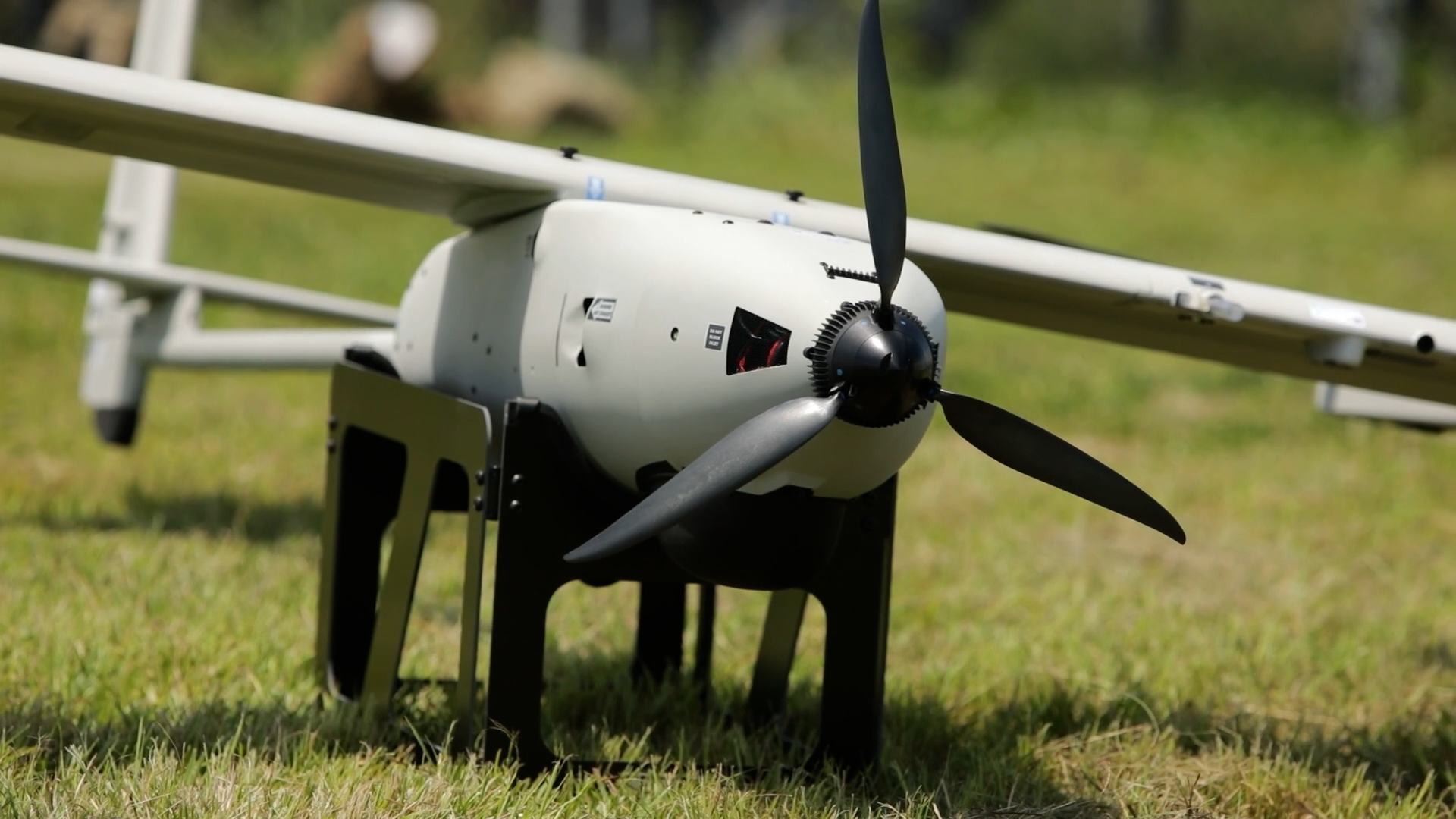 US Soldiers Training with Stalker Drone