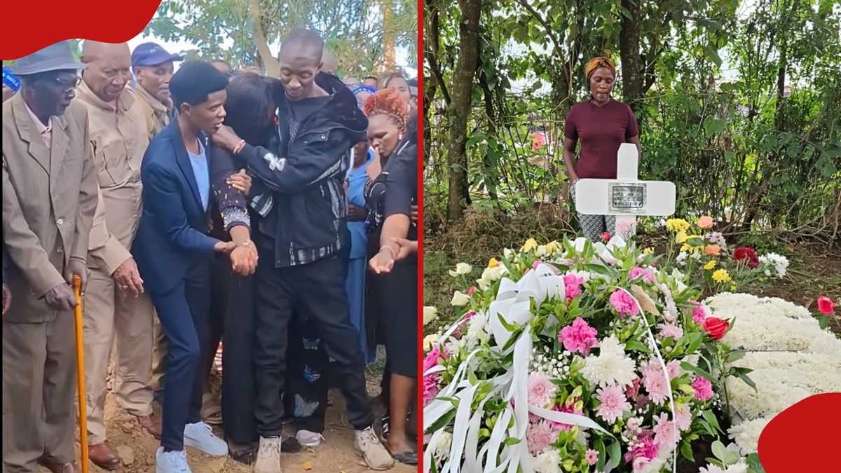 Laikipia: Heartbreaking scene as woman reluctantly throws soil at mum's ...