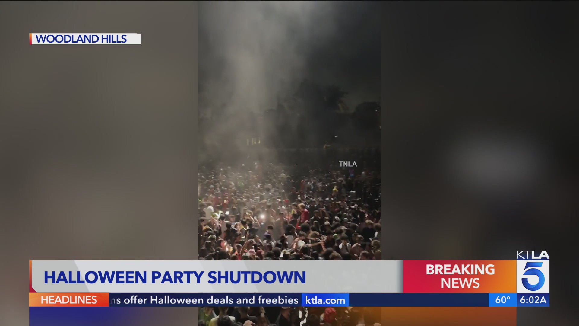 Video: Massive Southern California Halloween party shut down