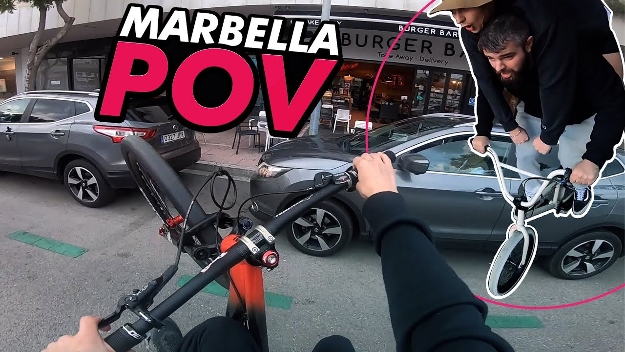 GoPro POV wheelies through Marbella streets