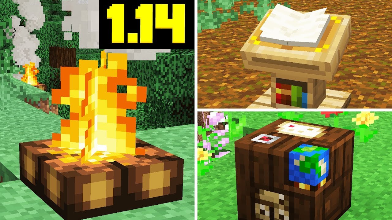 campfire update! Cartography table, lecterns (Minecraft 1.14 snapshot)