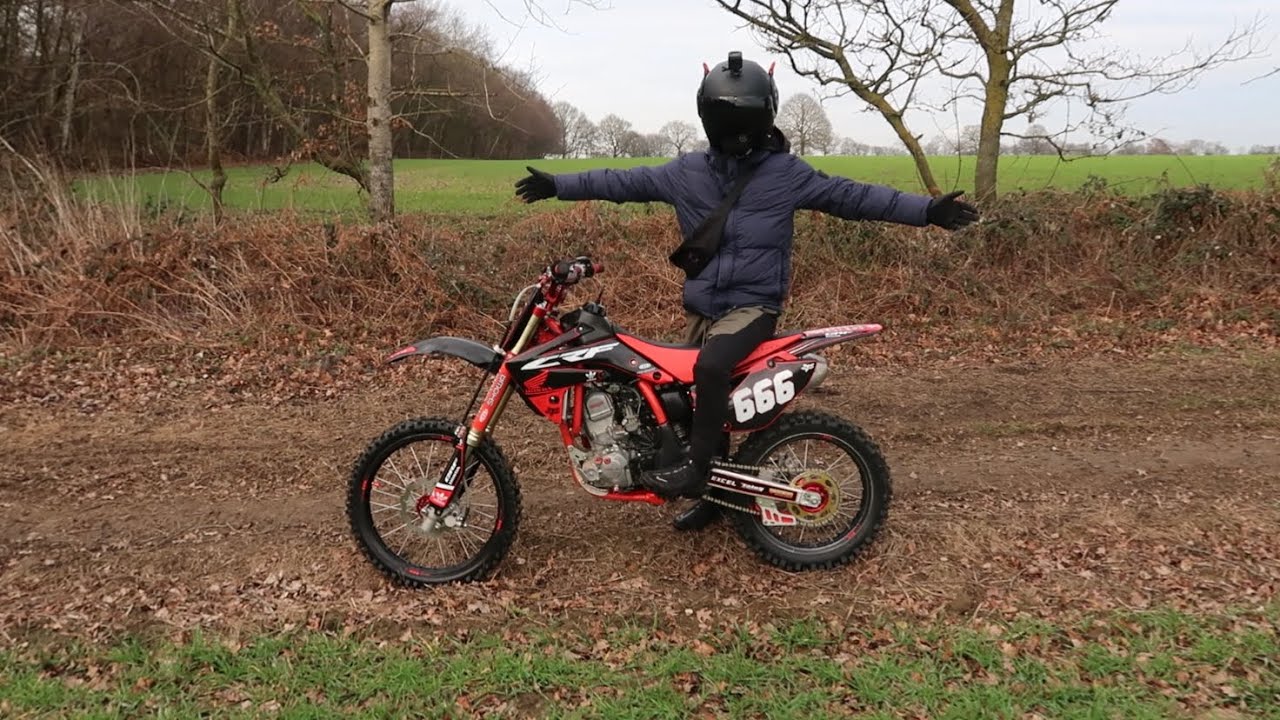 Little Harry reveals his new dirt bike