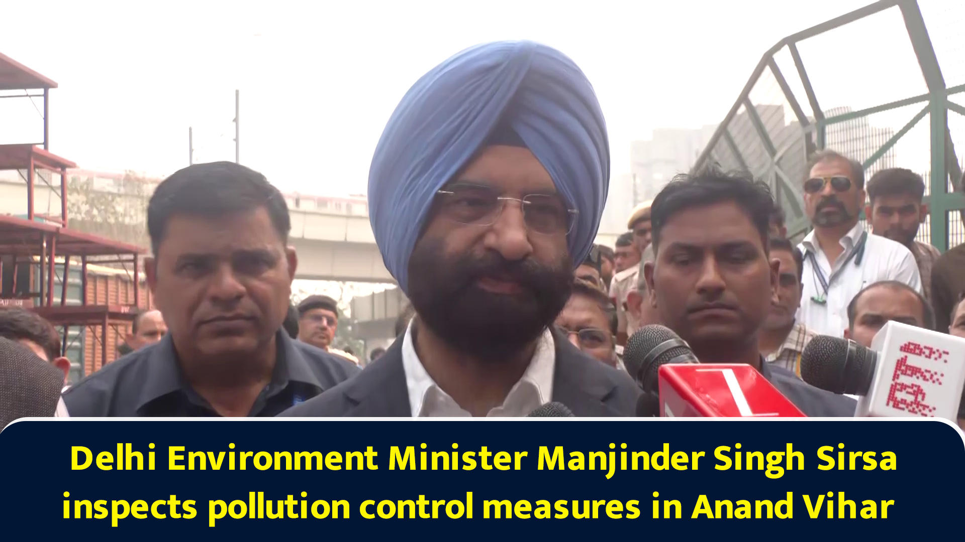 Delhi Environment Minister Manjinder Singh Sirsa inspects pollution ...