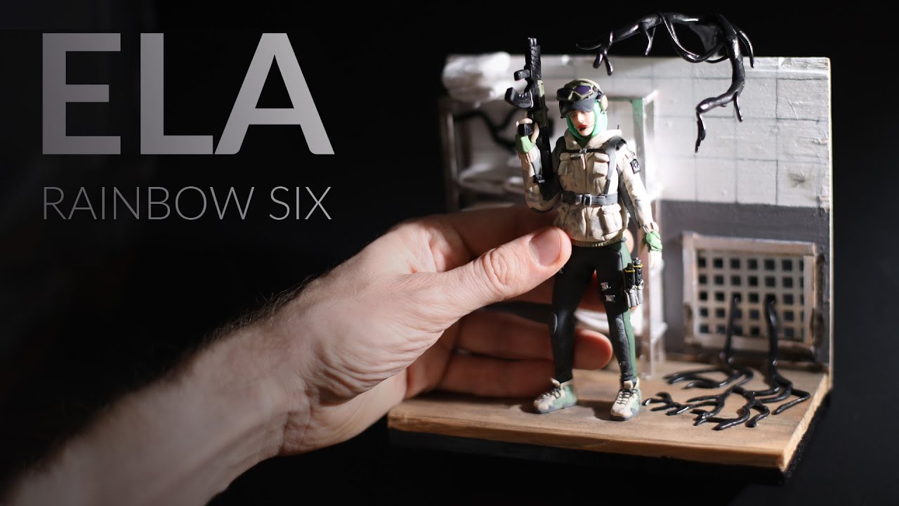 Making ELA & the VIRUS (Rainbow Six Quarantine) diorama – polymer clay