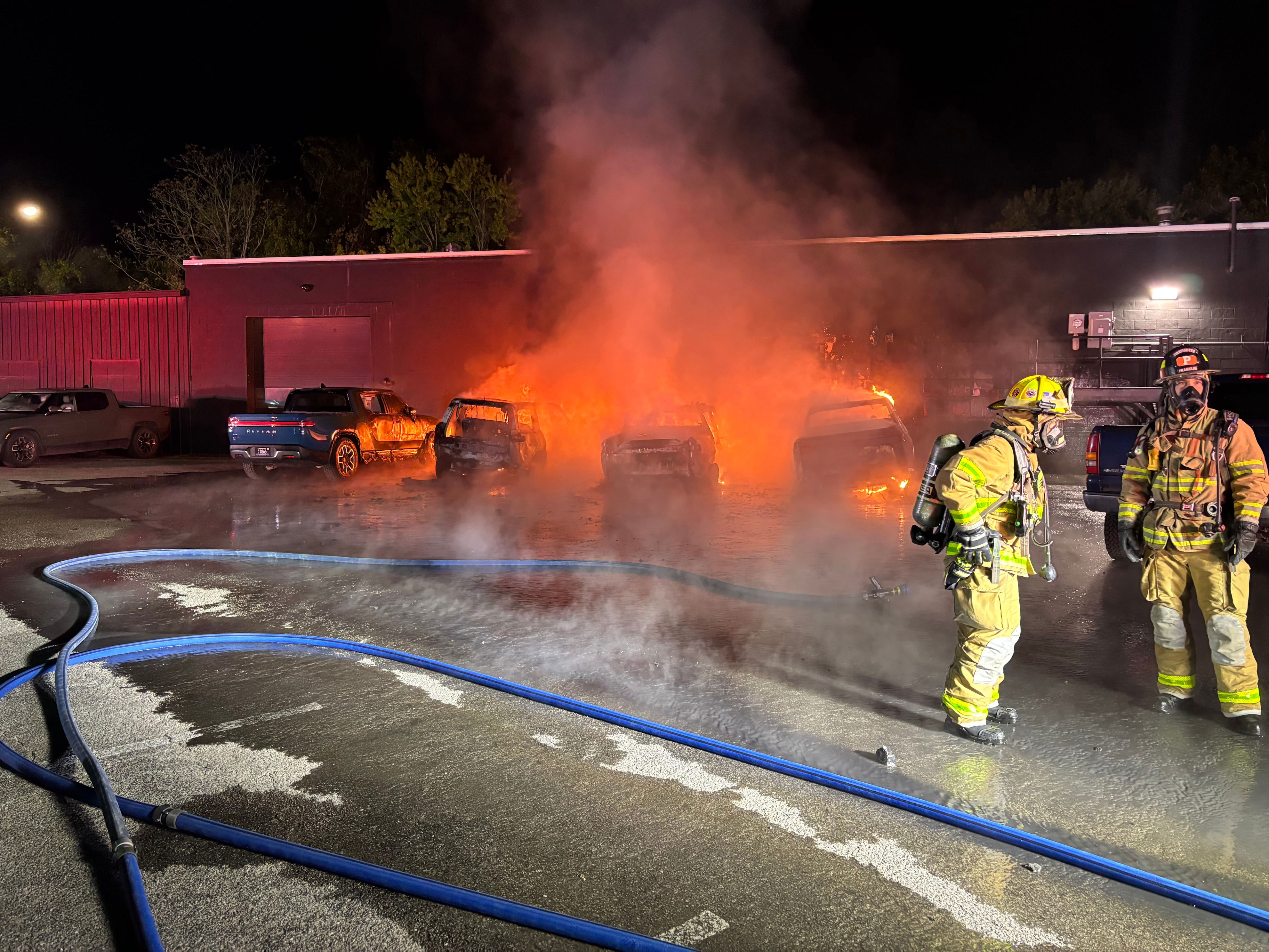 Firefighter injured while fighting early morning fire at Franklin car ...