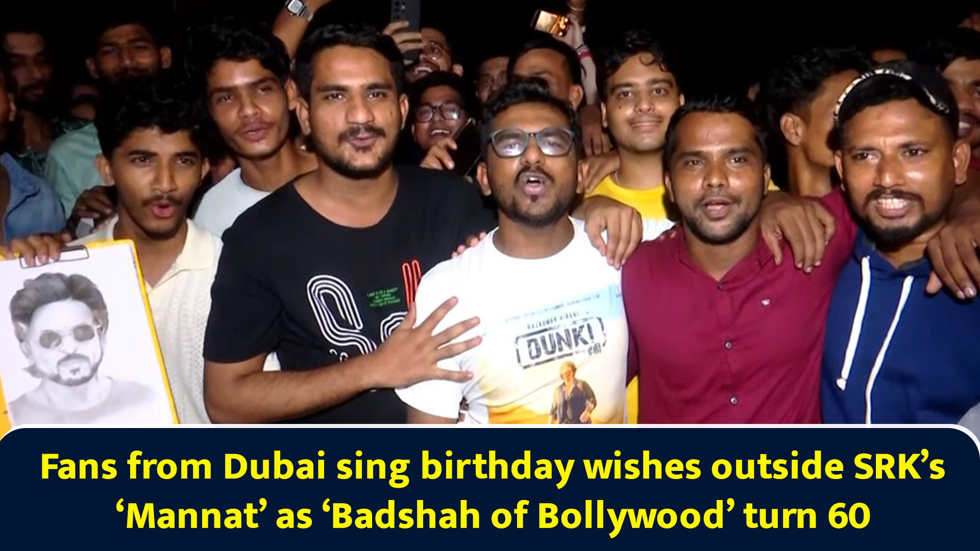 Fans from Dubai sing birthday wishes outside SRK’s ‘Mannat’ as ‘Badshah ...