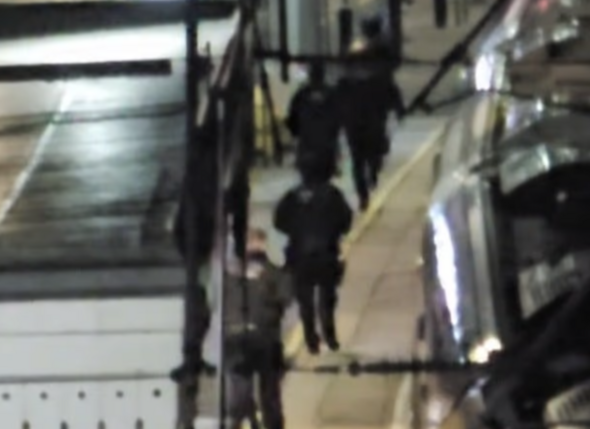 Huntingdon train stabbing: Moment police swarm station as multiple ...