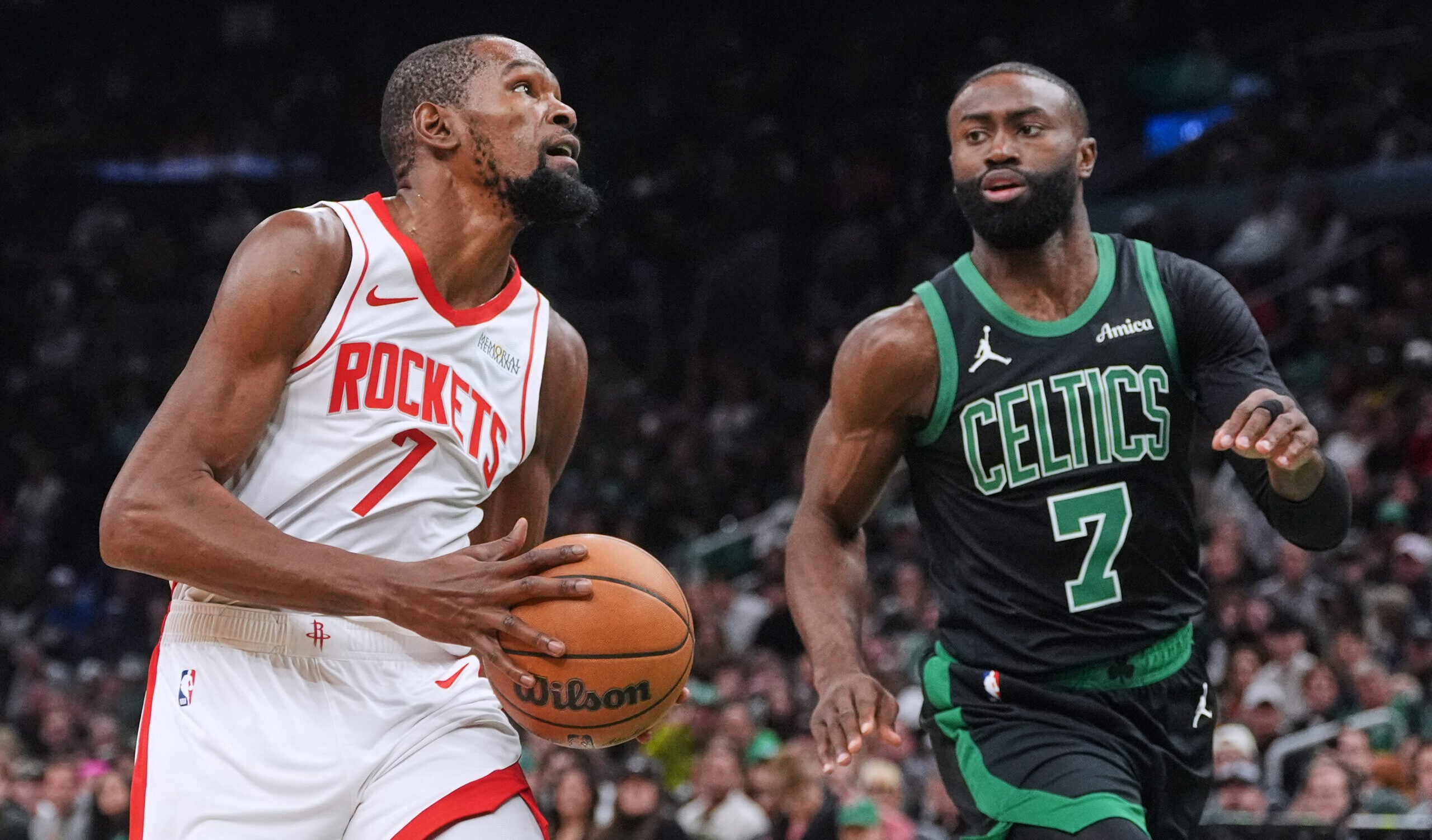 Kevin Durant, Rockets pummel exhausted Celtics to snap three-game ...