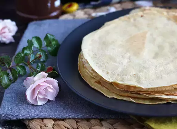 Beer batter crepes with blonde beer
