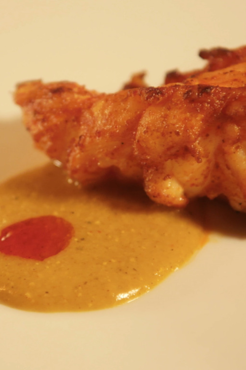 Indian lobster with Kashmiri chili and spiced coconut sauce