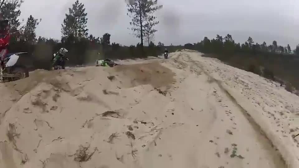 Motorcycle Sand Riding Double Fail