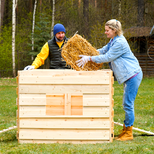 Wooden pallet transformation into a cute house