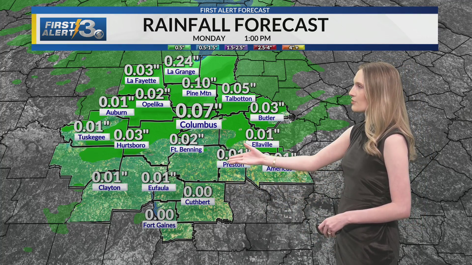 Columbus, Ga Weather Saturday Night (11/01/25) -Kaylee Barbee