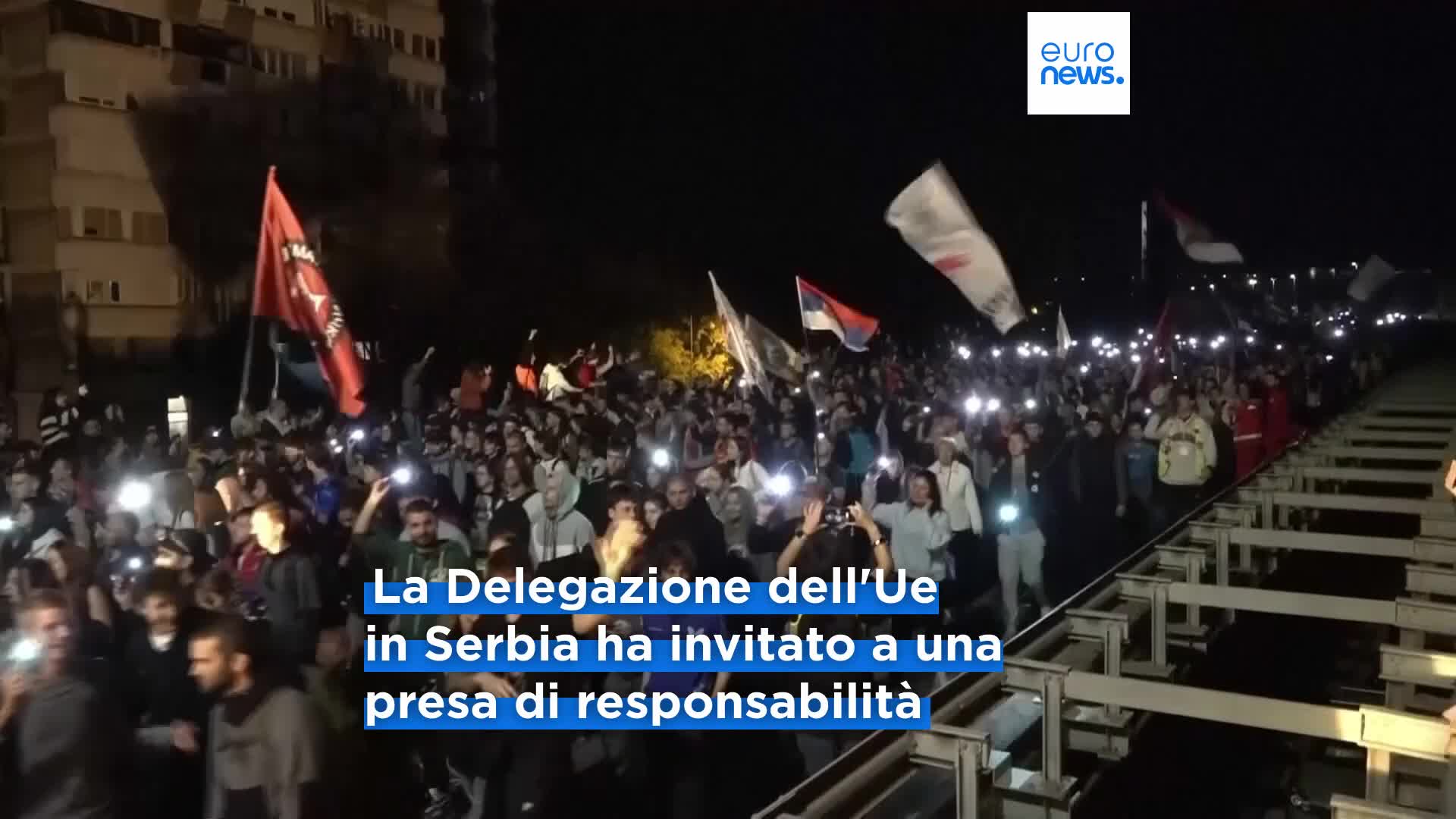 Serbia, decine di migliaia di studenti in piazza a Novi Sad contro ...