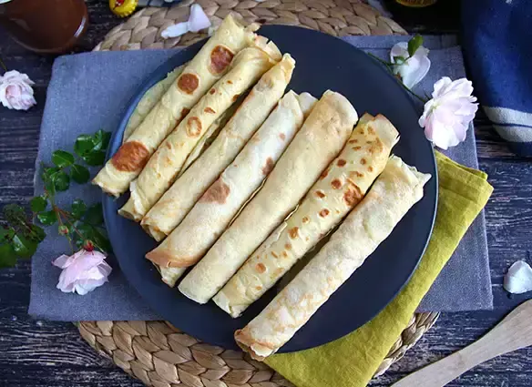 Beer batter crepes with blonde beer