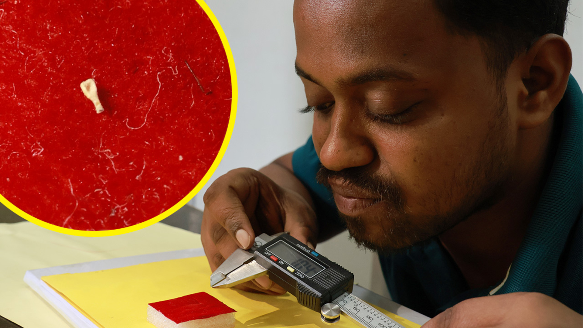 Smallest wooden spoon - 1.13 mm by K. Bijay Kumar Reddy