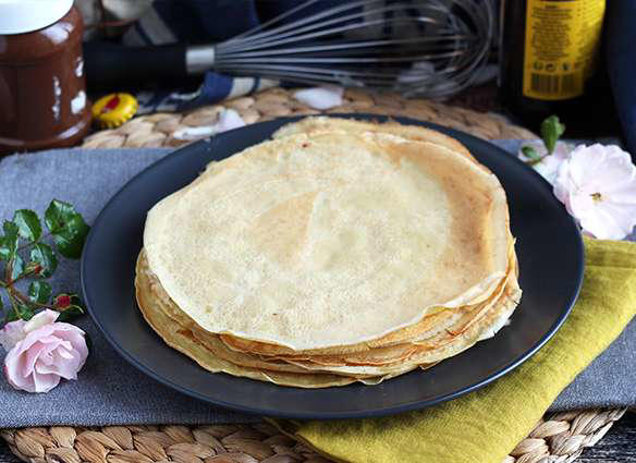Beer batter crepes with blonde beer