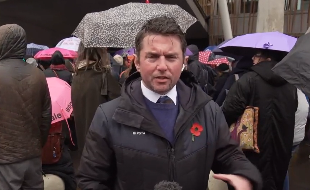 WATCH: GB News' Tony McGuire reports on the women's rights protest in ...