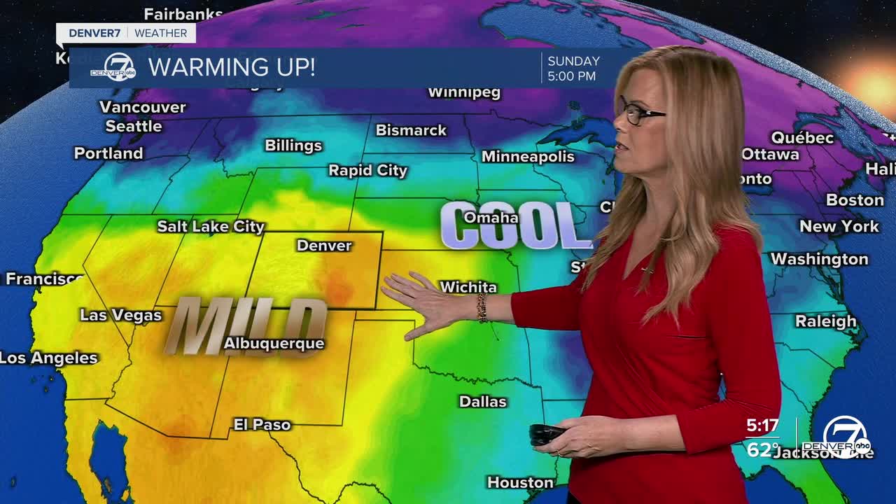 Near record highs on Sunday before another cold front