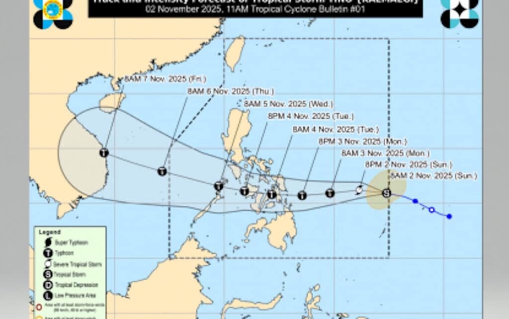 Tino: Signal No. 1 up in some areas as tropical storm inside PAR