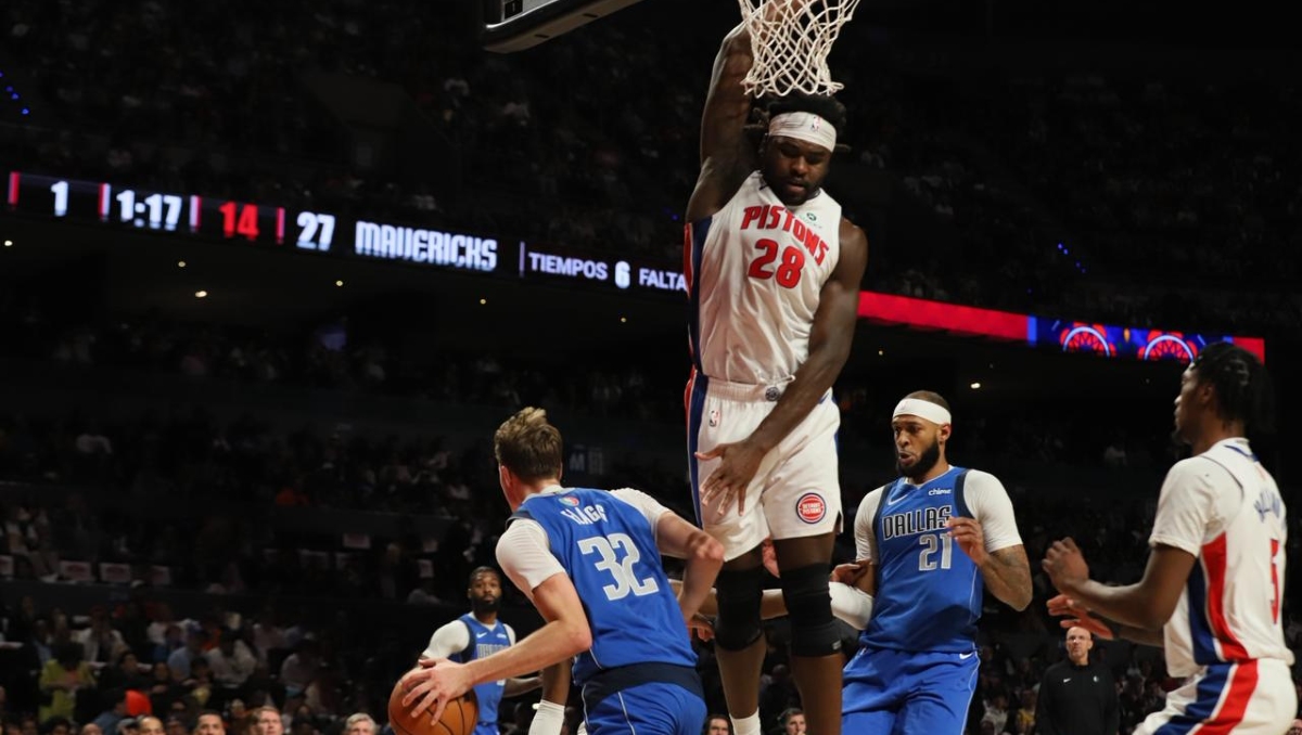 Detroit Pistons dominan a Dallas Mavericks en el juego de la NBA en CdMx