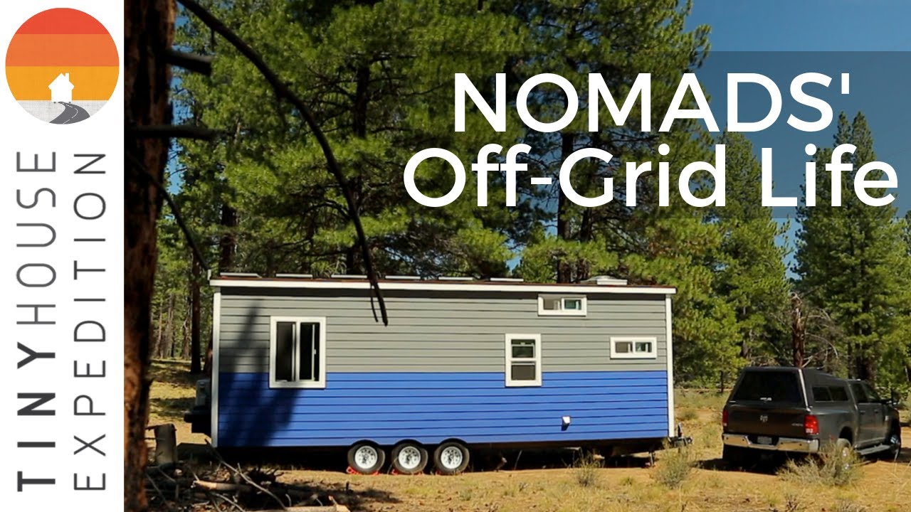 Couple's off-grid tiny house life on the road as digital nomads