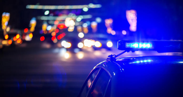 Two-vehicle accident leaves one car flipped over