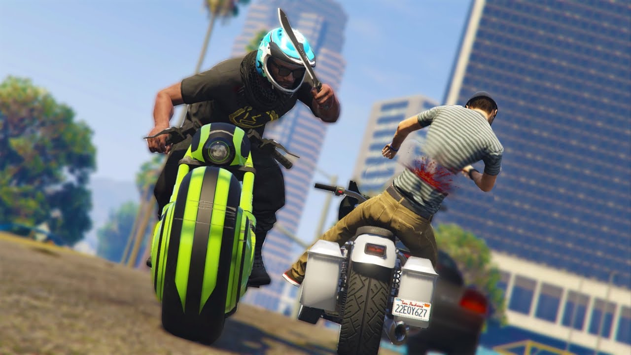 I'm in tears! Motorcycle melee trolling! | GTA 5 thug life #135