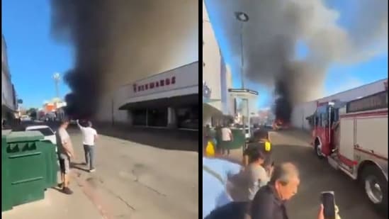 Horrific video shows smoke rising from Mexico supermarket explosion ...