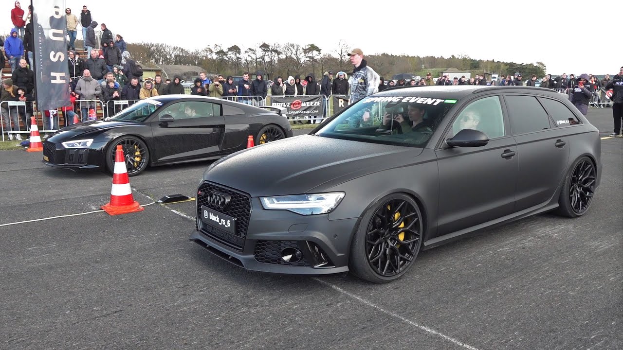 Audi RS6 mit 1000 PS vs R8 V10 vs BRABUS 800 – Drag-Rennen im Test
