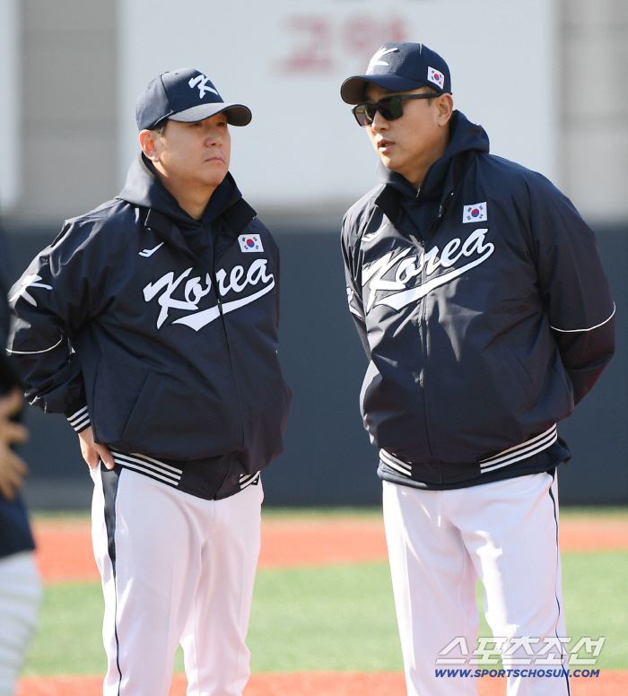 Director Ryu Ji-hyun and Coach Choi Won-ho talking