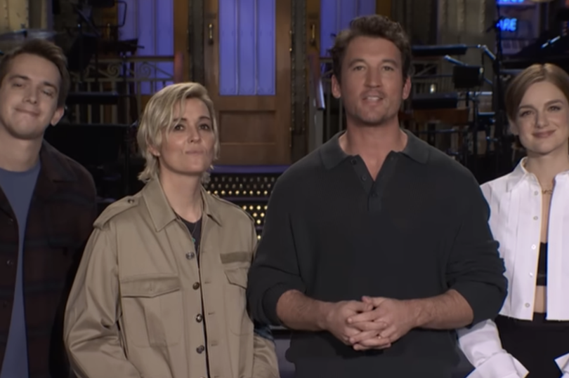 Miles Teller gets roasted on SNL by Ashley Padilla and Andrew Dismukes