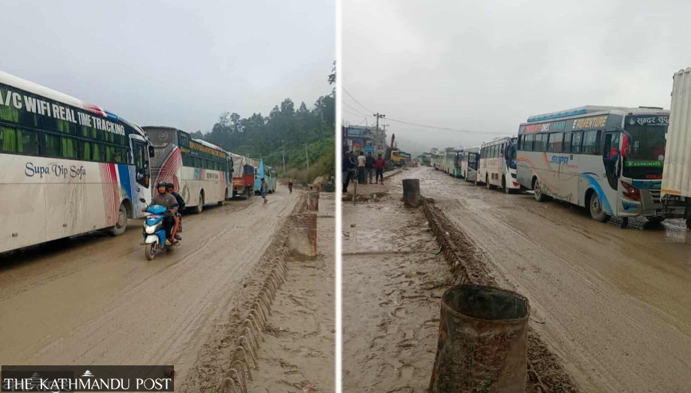 Heavy rain leaves Daunne road slippery, traffic jam stretches 15 km