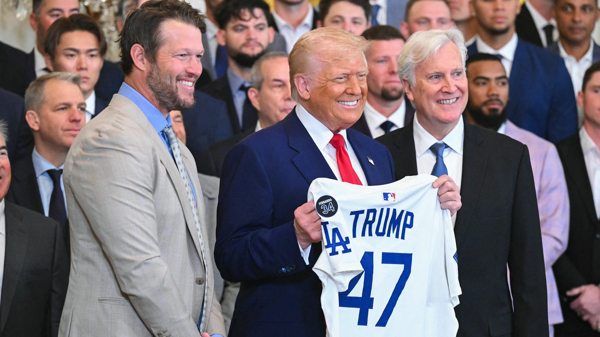 Trump congratulates Dodgers on World Series, says 'lesser group of men ...