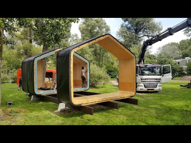 A modular home made from cardboard with unlimited footprint possibilities