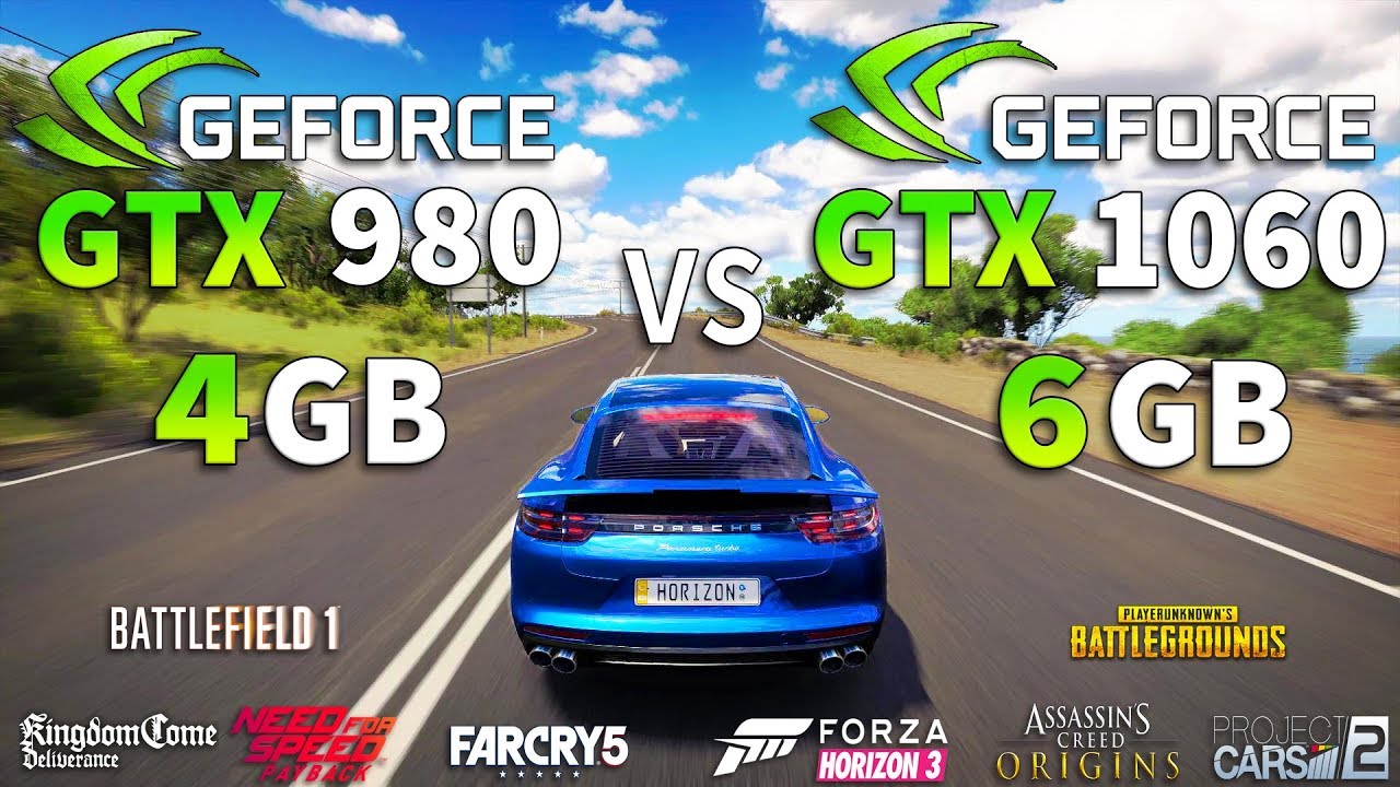 GTX 1060 vs GTX 980 test in 8 new games