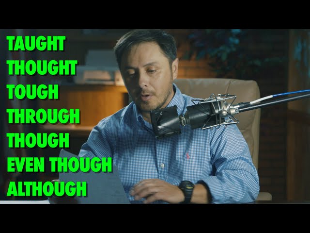 Although, even though, taught, thought, tough, though: significados y ...