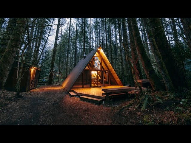 5 modern cabins with a cozy interior and outdoor areas