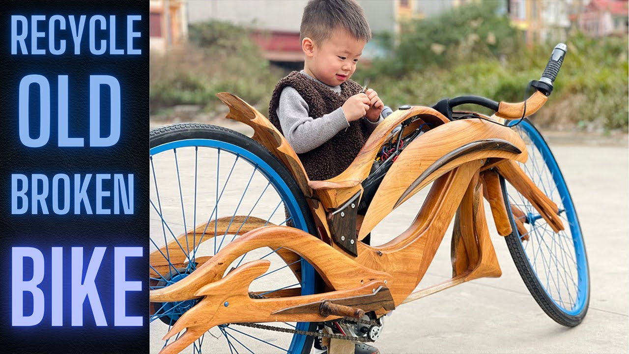 Recycling an old bike that someone else has thrown away